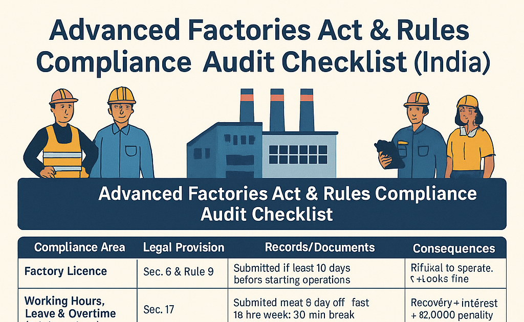 Advanced Factories Act & Rules Compliance Audit Checklist - airrlaw.com